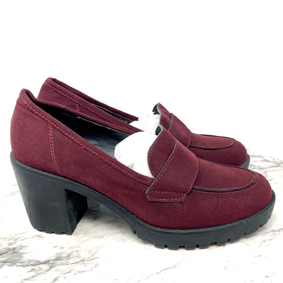 Baldi London | Shoes | Baldi London Erita Burgundy Platform Chucky Lug ...
